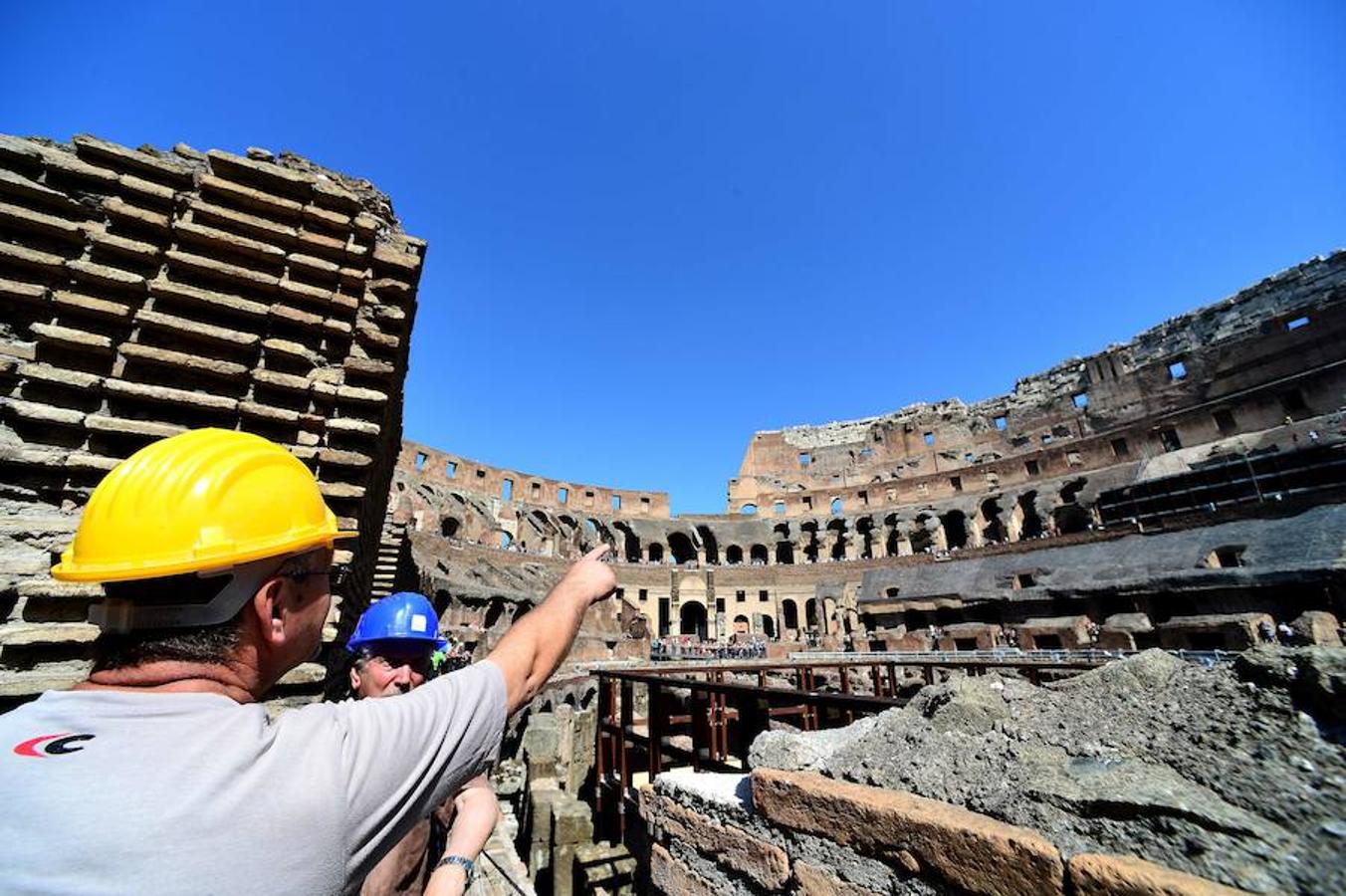 La restauración del Coliseo de Roma, en imágenes