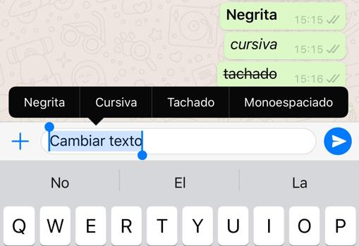 WhatsApp: el truco para escribir en negrita, en cursiva y tachado
